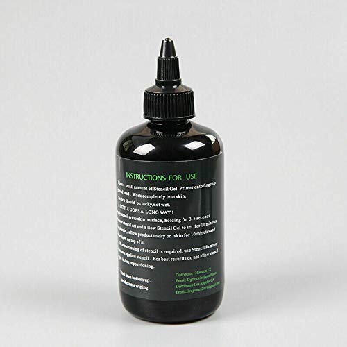 Illusionist Magic Creator Tattoo Stencil Transfer Gel Solution- Produces Dark & Clean Stencils - Lasts All Day (1 Ounce)