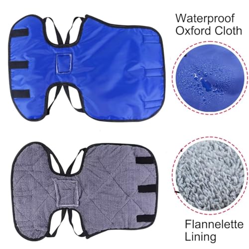 2 Pcs Goat Coat for Winter Goat Blanket Cold Weather Waterproof Windproof Goat Jacket Blanket to Keep Goat Warm Lamb Coat with Straps, Blue