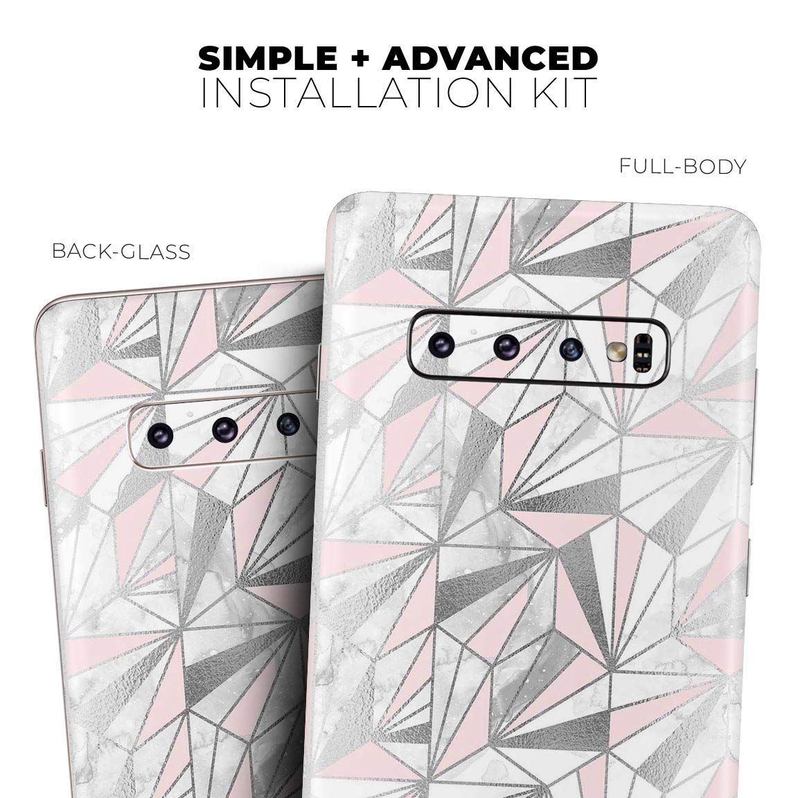 DesignSkinz Karamfila Silver & Pink Marble V1 Protective Vinyl Decal Wrap Skin Cover Compatible with The Samsung Galaxy S20 (Screen Trim & Back Glass Skin)