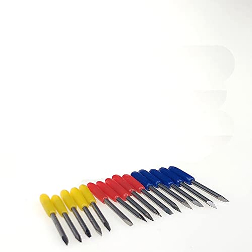 15PCS Tungsten Steel Vinyl Cutter Knife Blades 30°/45°/60° Lettering Blade Cemented Carbide Blade for Mimaki CG-60 CG-130 Cutting Plotter (15 Blades:15x30)