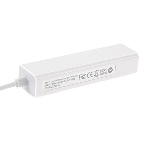 Jiali USB-C Hub Converter USB-C/Type-C 3.1 to 3 Ports USB HUB + Ethernert Adapter, for Galaxy S8 & S8 + / LG G6 / Huawei P10 & P10 Plus/Xiaomi Mi6 & Max 2 and Other Smartphones