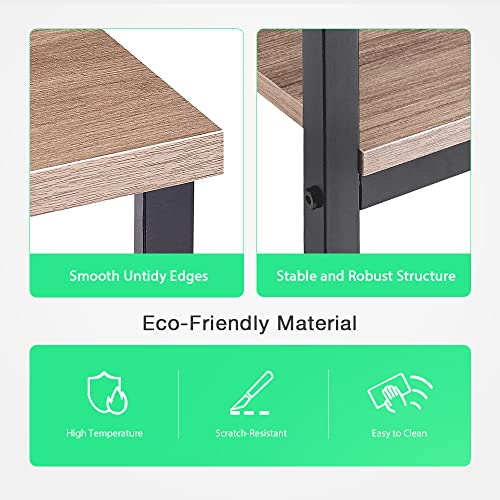 Coral Flower Side Table / End Table / Easy Assembly for Living Room, Bedroom, Set of 2