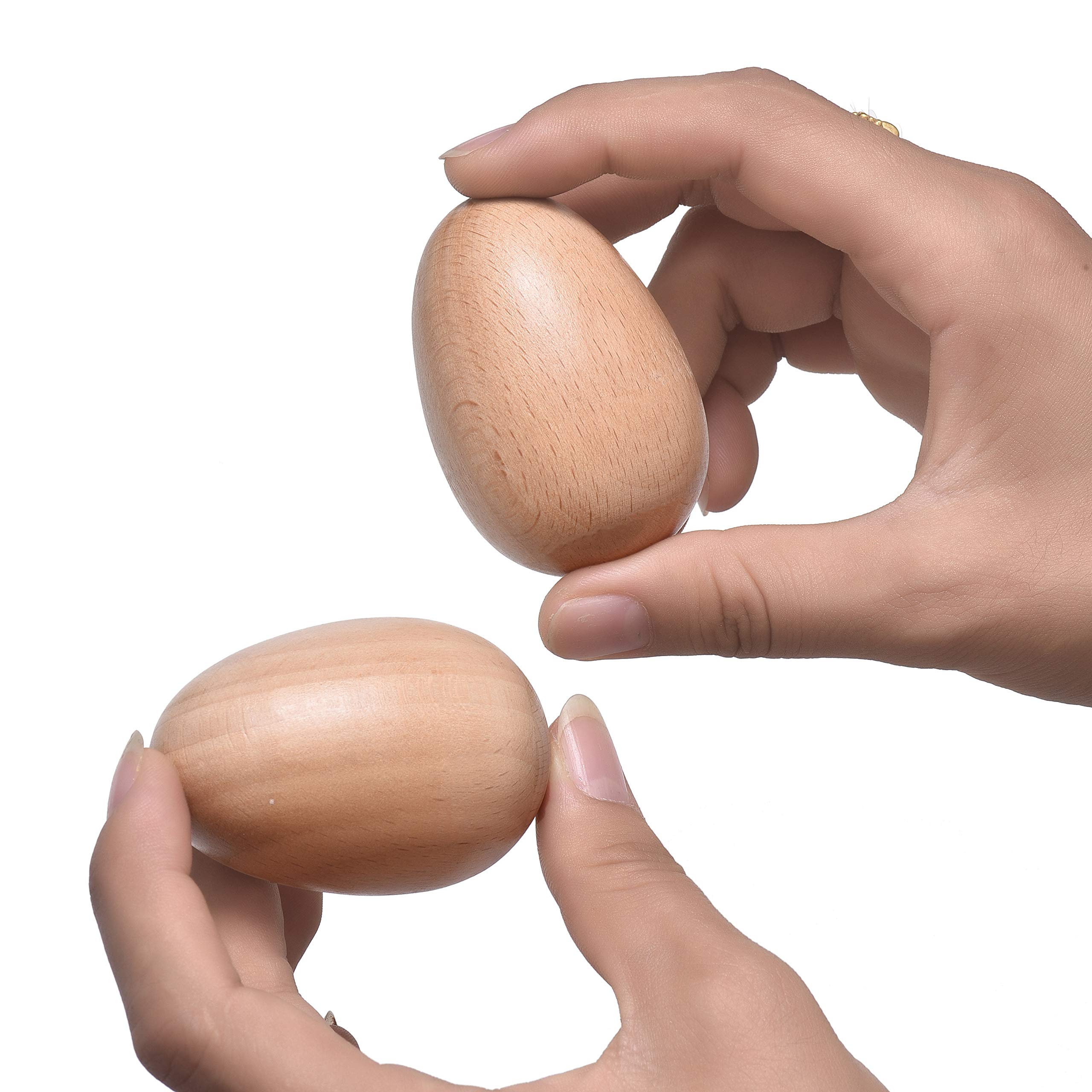 8 Pcs Musical Percussion Instrument Set, Includes 4 Pcs 8 Inch Rhythm Sticks Wood Claves and 4 Pcs Wood Egg Shakers