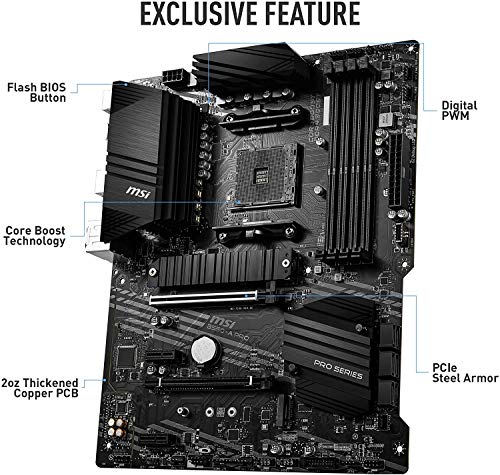 INLAND Micro Center AMD Ryzen 5 5600X Desktop Processor 6-core 12-Thread Up to 4.6GHz Unlocked with MSI B550-A PRO AM4 DDR4 ATX Motherboard PCIe 4.0 M.2 USB 3.2 Gen 2