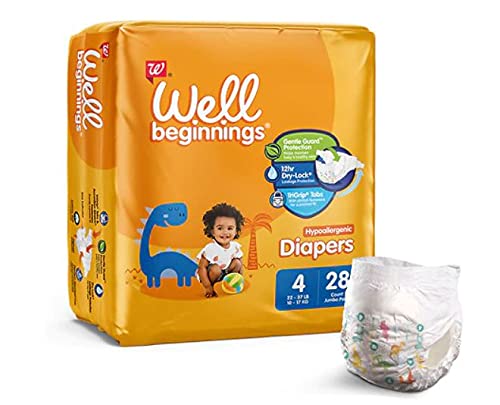 Well Beginnings Premium Diapers, Size 4 (28 Ct)1.0set