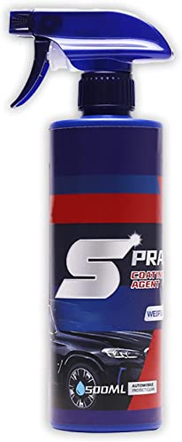 3 in 1 Ceramic Car Coating Spray, 500ml, 3 in 1 High Protection Quick Car Coating Spray, Ceramic car Wax Polish Spray, Plastic Parts Refurbish Agent, Quick Detail Spray for Cars, Car Coating Spray