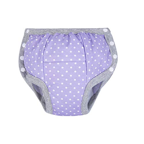BIG ELEPHANT Toddler Side Button Training Underpants - Snaps on Potty Trained Pants for Boys and Girls 6 Pack, 2T