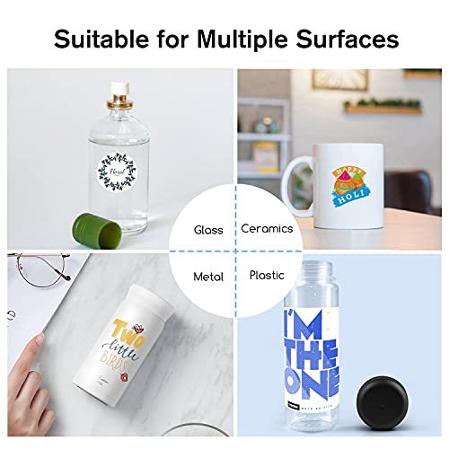 A-SUB Waterslide Decal Paper for Inkjet Printers 25 Sheets White Water Slide Transfer Paper 8.5x11 in for DIY Tumbler, Mug, Glass Decals