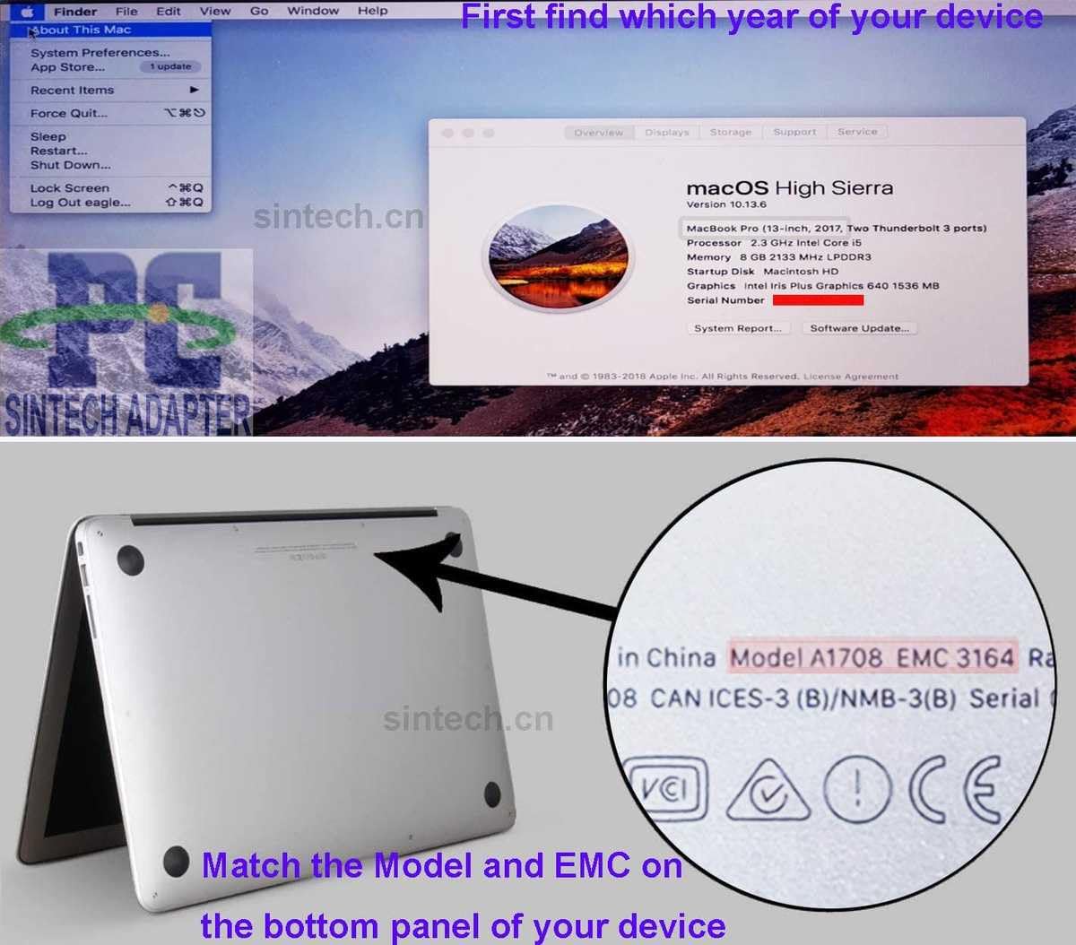 Sintech M2(NGFF) SATA SSD Card,for Upgrade 24Pin 2012 Year MacBook PRO Retina SSD (Fit M.2 SATA 2280 SSD,Not Fit M.2 nVME SSD)