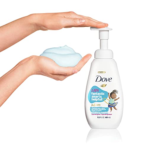 Dove Foaming Body Wash 4 Count For Kids Cotton Candy Hypoallergenic Skin Care, 13.5 Fl Oz