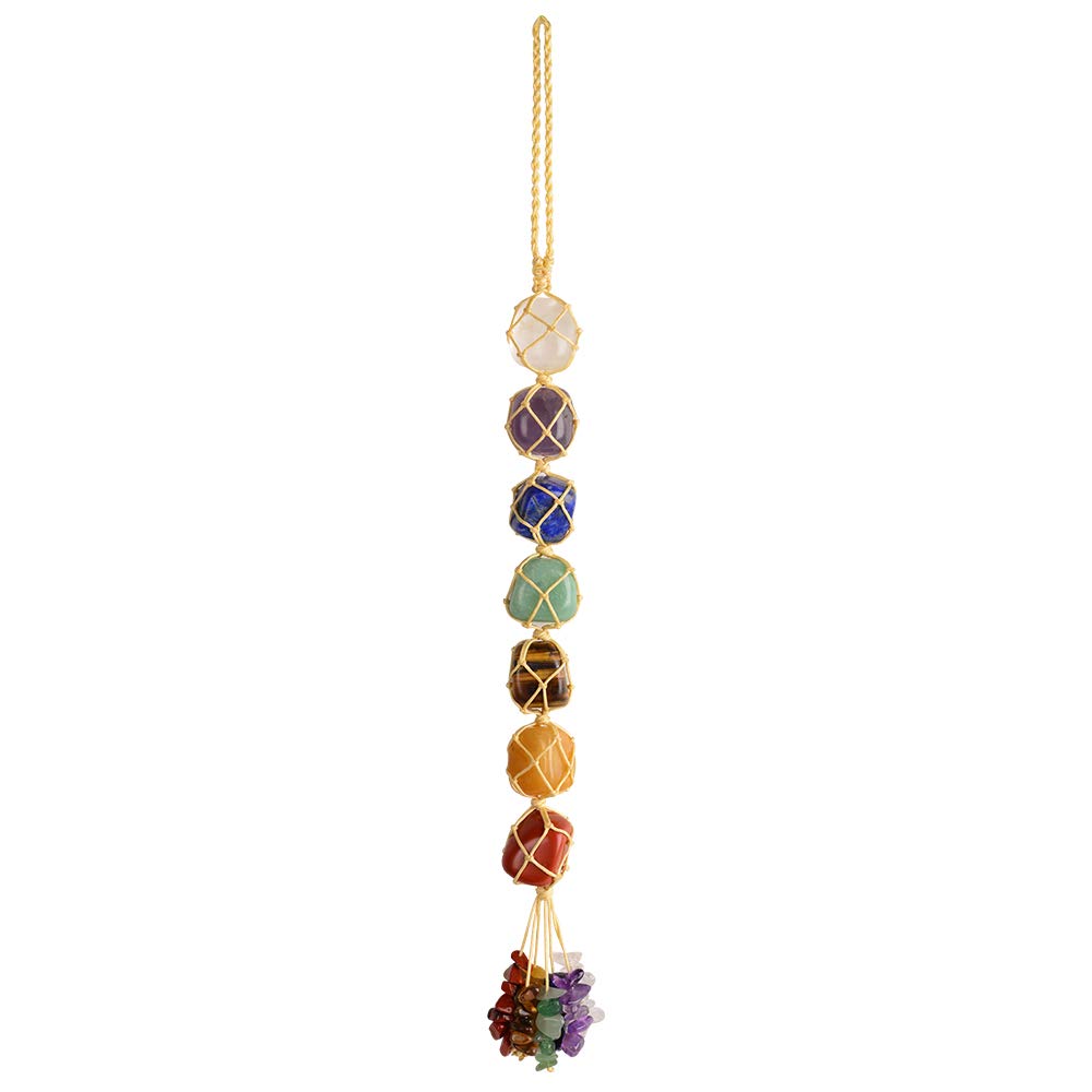 7 Chakra Healing Crystals Feng Shui Hanging Ornament Car Ornament Meditation Hanging Ornament Window Ornament for Home Decor Party Decor