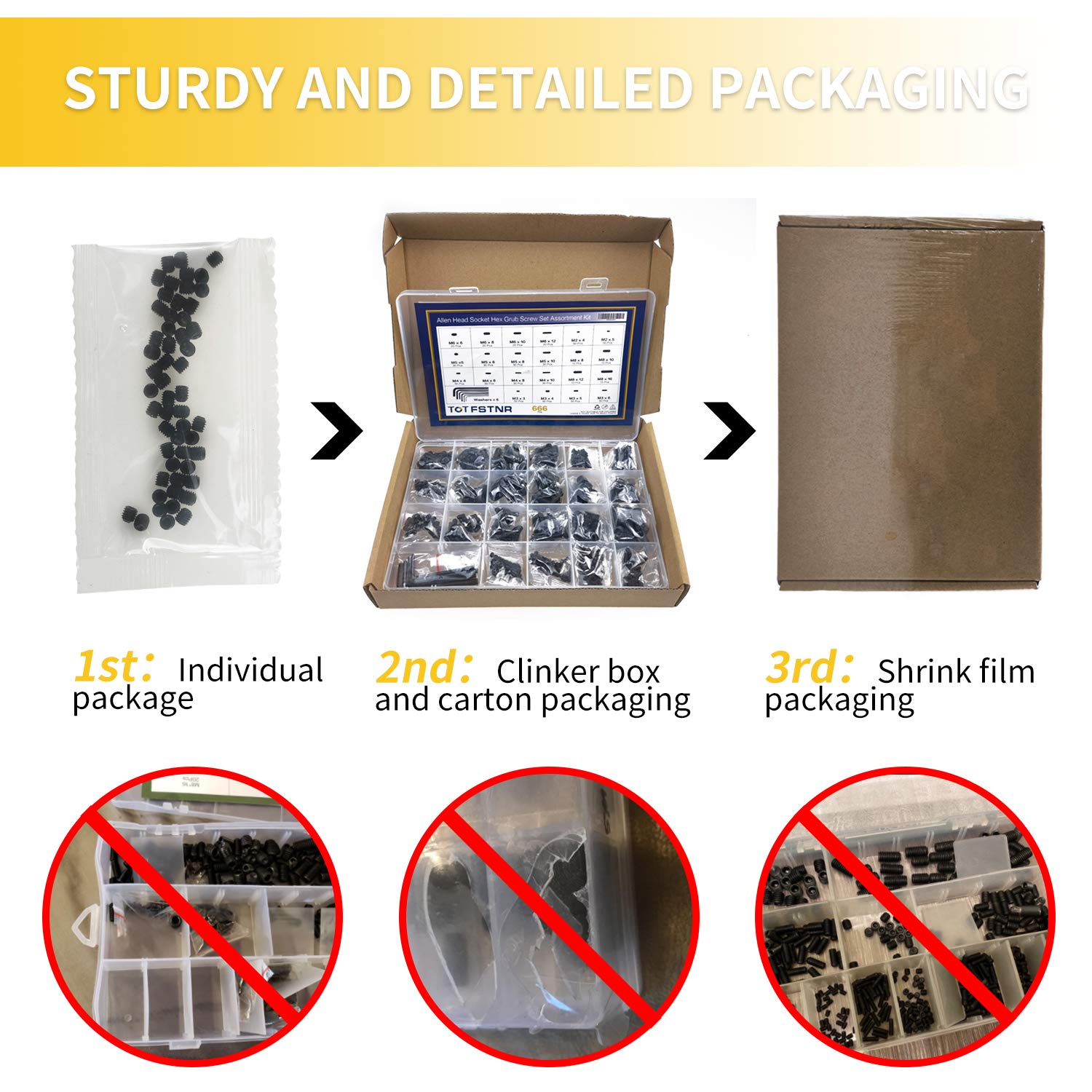 TOTFSTNR 666Pcs Internal Hex Drive Cup-Point Screws Assortment Kit, 22 Sizes M2/3/4/5/6/8 Set Screw Set for Door Handles, Faucet, Light Fixture, 12.9 Class Alloy Steel (Black)