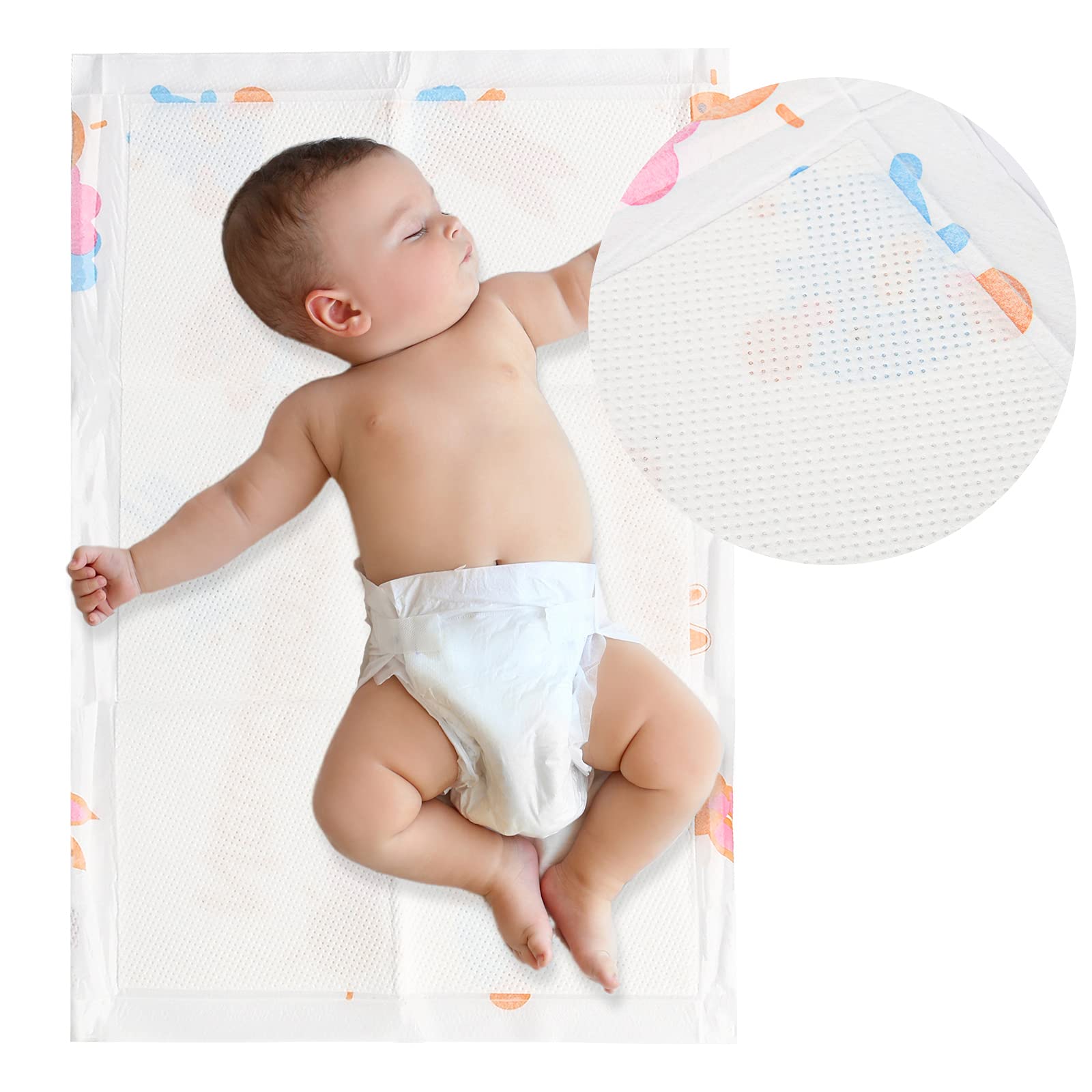 Newclears Baby Disposable Underpads Breathable Incontinence Diaper Changing Pads, 20 Count/Pack (23''x23'' - 6pack(120 Count))