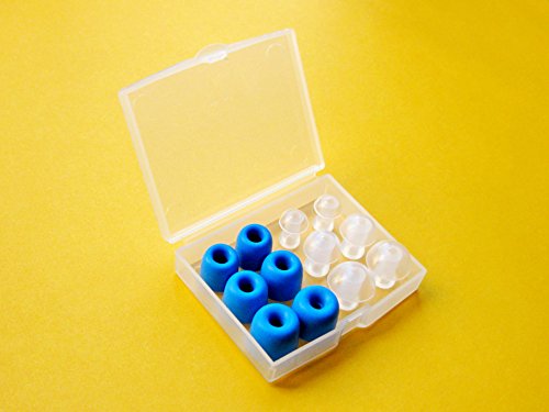 12pcs (BLMF-CLODMH-Sa)- S/M/L Premium Memory Foam and Noise Isolation Replacement Earbuds Eartips Compatible with Shure E Series - E3c, E4c, E4G, E5c in-Ear Earphones