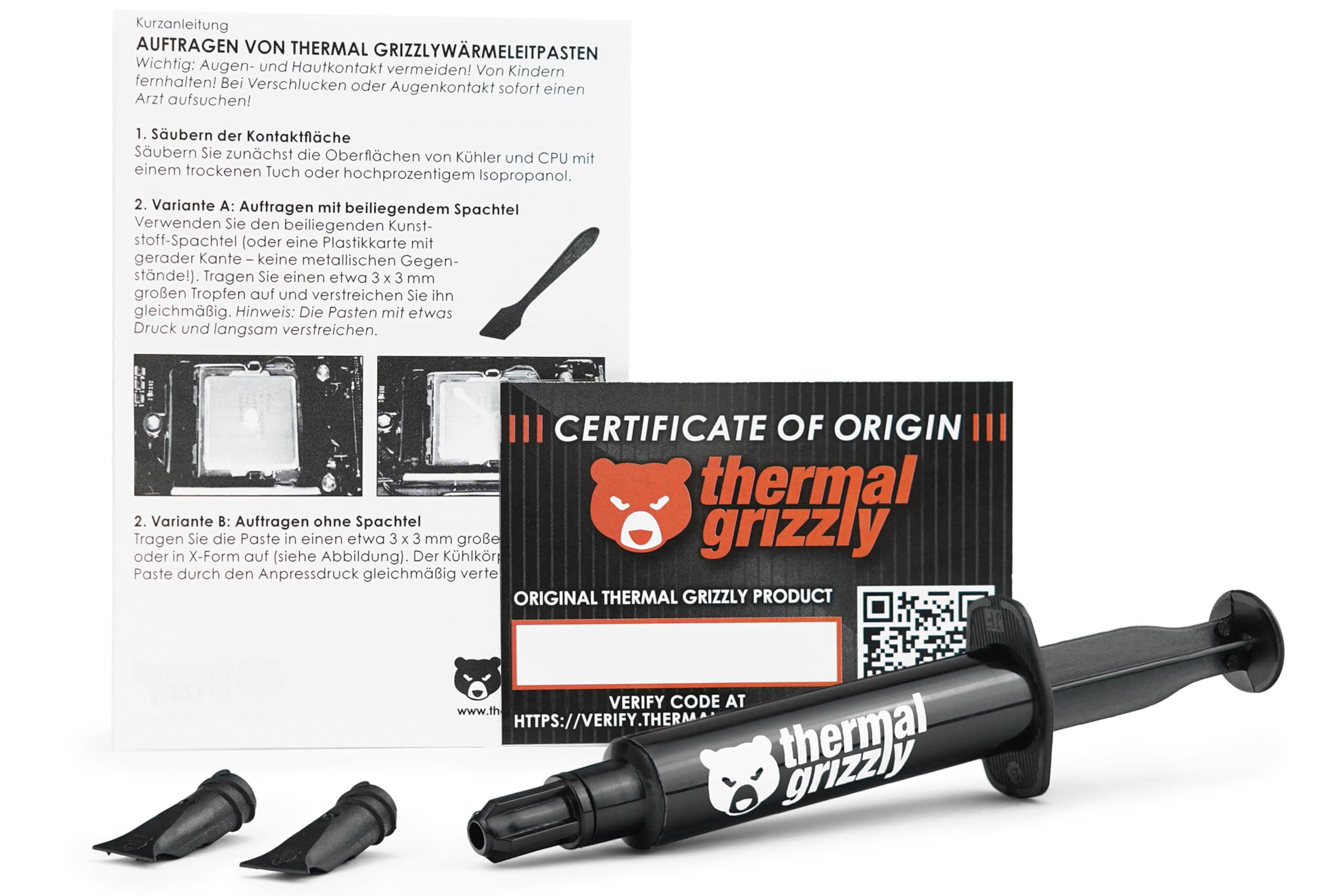 Thermal Grizzly - Kryonaut - 11.1 Gram/3 ml - Extremly High Performance Thermal Paste - For Demanding Applications and Overclocking CPU/GPU/PS4/PS5/Xbox