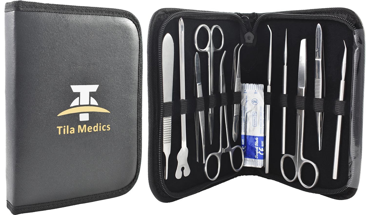 22Pcs Advanced Dissection Kit for Medical Biology & Veterinary Students- Anatomy Lab Botany Animal Frog etc Dissecting Kit. Premium Stainless Steel Scalpel Knife Handle-11 Blades