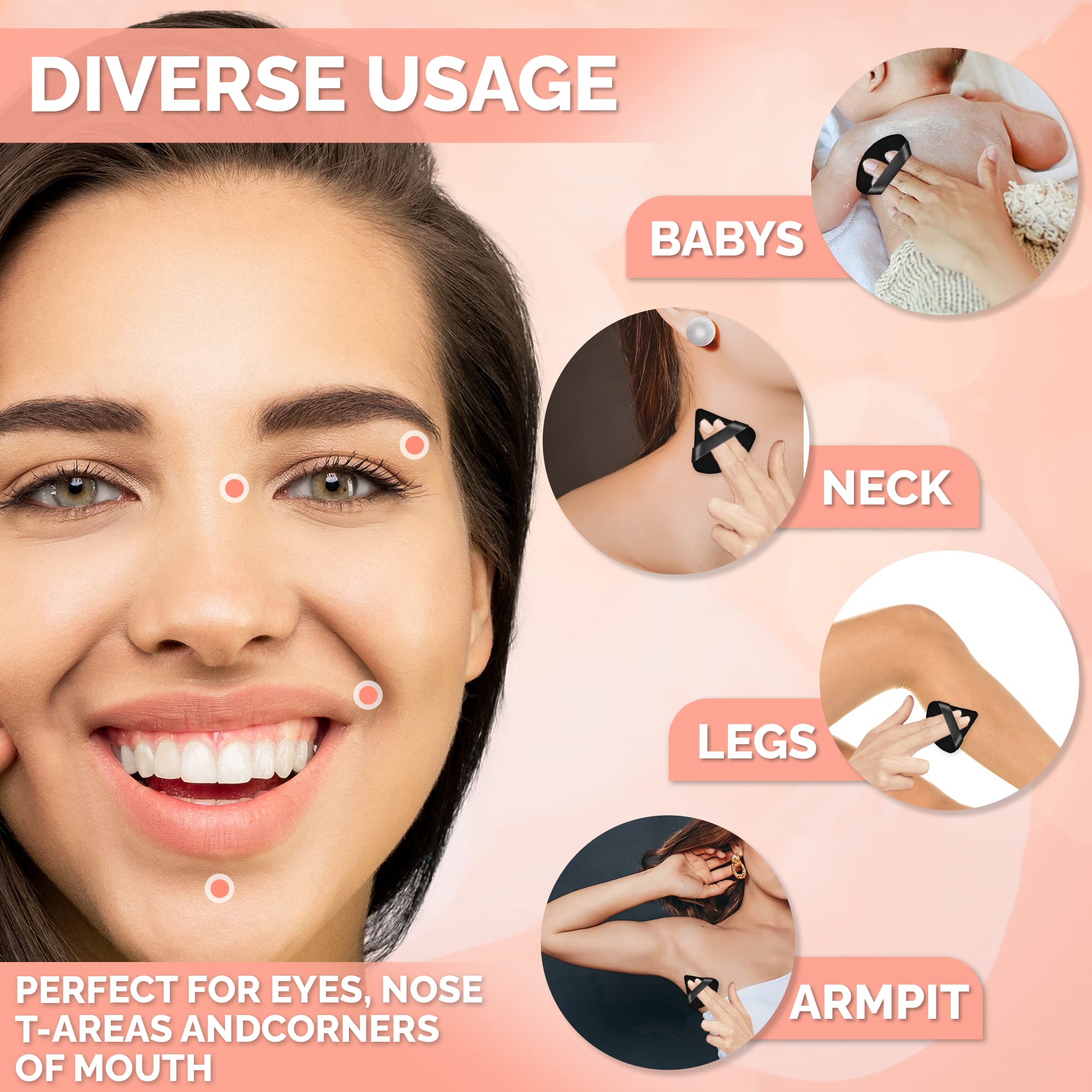 12 Pieces Black Triangle Powder Puff with Cleansing Puff for Face - Velour Soft Cosmetic Wet Dry Powder Puff for Loose Body Powder Setting Sponge Washable - Beauty Makeup Tools