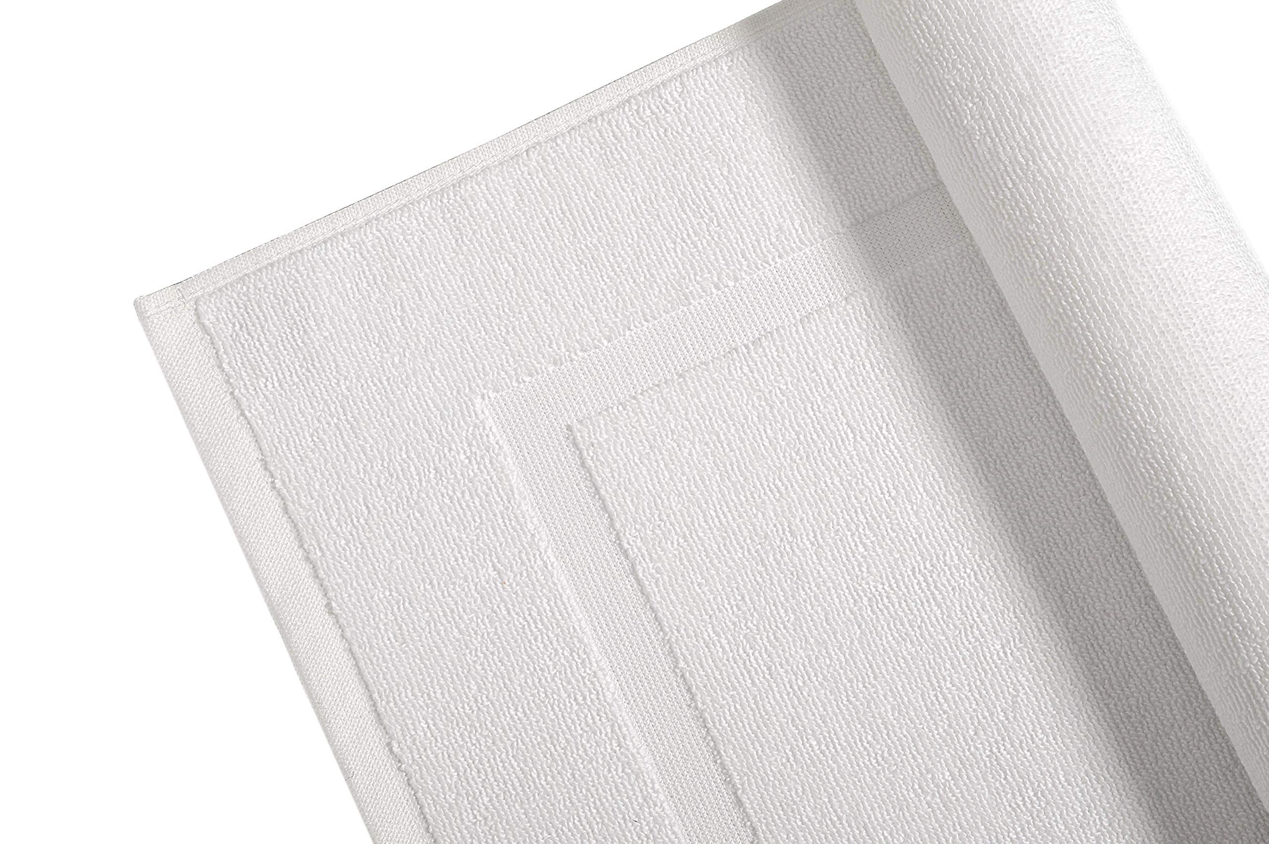AmazonCommercial Premium 100% Cotton Bath Towel Mat Set, Pack of 6, 684 GSM, White, 30" x 20"