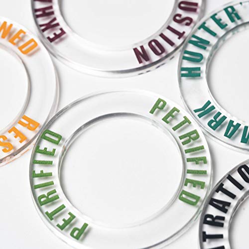DND Condition Markers Rings 90 PCS Status Effect Markers in 18 Conditions & Colors RPG Tabletop Gaming Great DM Tool for Dungeons & Dragons, Pathfinder and RPG Miniatures