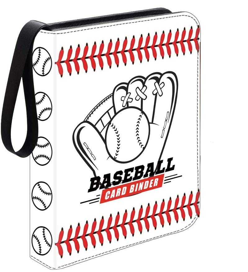 720 Pockets with Trading Card Binder, 9-Pocket Baseball Card Sleeves Card Holder Album Protectors, Penny Sleeves for Trading Cards Fit for Sport, Game, Standard Cards Holder for Kids (Baseball)