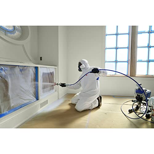 3M Hand Masker Advanced Masking Film, 72 in x 90 ft, Static Cling Keeps Film in Place, Prevents Liquids From Bleeding Through, Flake Resistant, For Indoors & Outdoors Use, 1 Roll (AMF72)