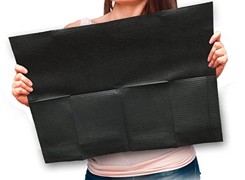 Adenna BIB740BK Dental Bibs/Lap Cloths, Black (Box of 500) - BIB740BK