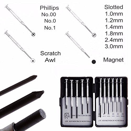 11Pcs Precision Screwdriver Sets, Small Screwdrivers Eyeglass Repair Kit, Suitable for Eyeglass, Electronics, Toys, Computer, Watch Repair Upgrade Edition, DIY Projects Repair Screwdriver Set