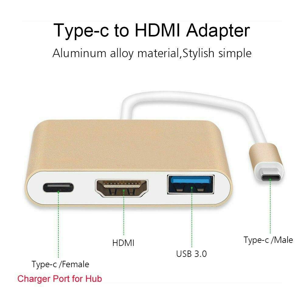 3 in 1 Type C USB 3.1 USB C 4K HDMI USB 3.0 Hub