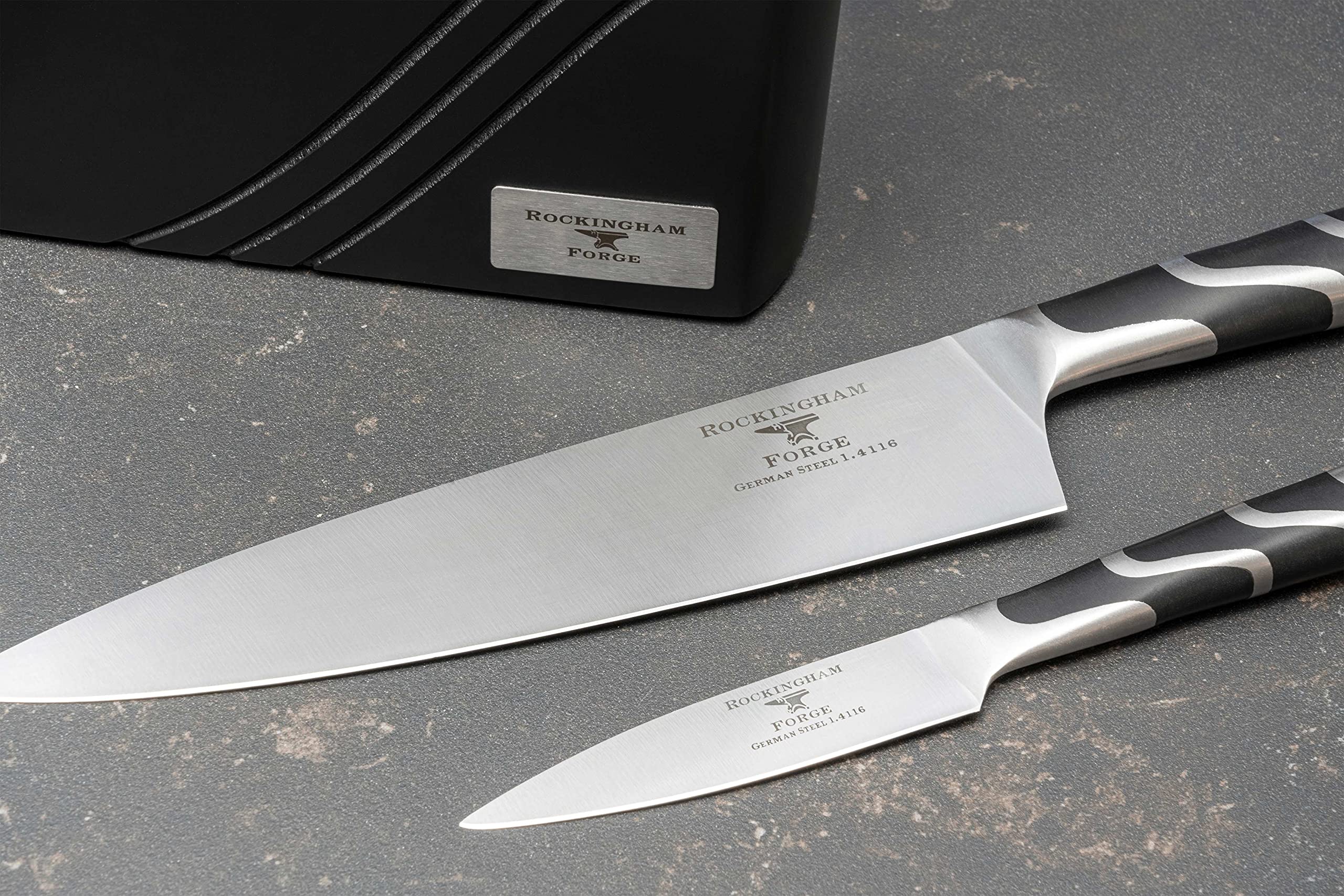 Rockingham Forge 128 Series 4 Inch Vegetable Knife with German Steel Blade, Ergonomic Handle Made of ABS Plastic and Steel, Paring Knife