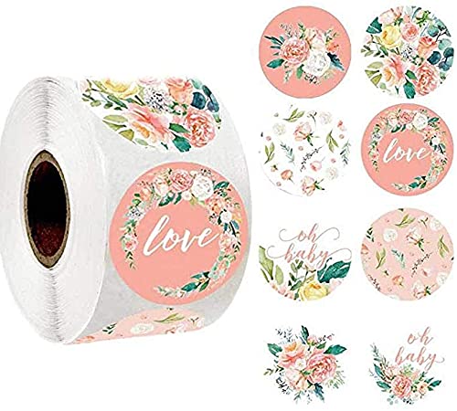 GUAGLL 3 Rolls Thank You Baking Sticker Cute Printing Sticker Label 1 Inch 500Pcs/Roll for Envelope Gift
