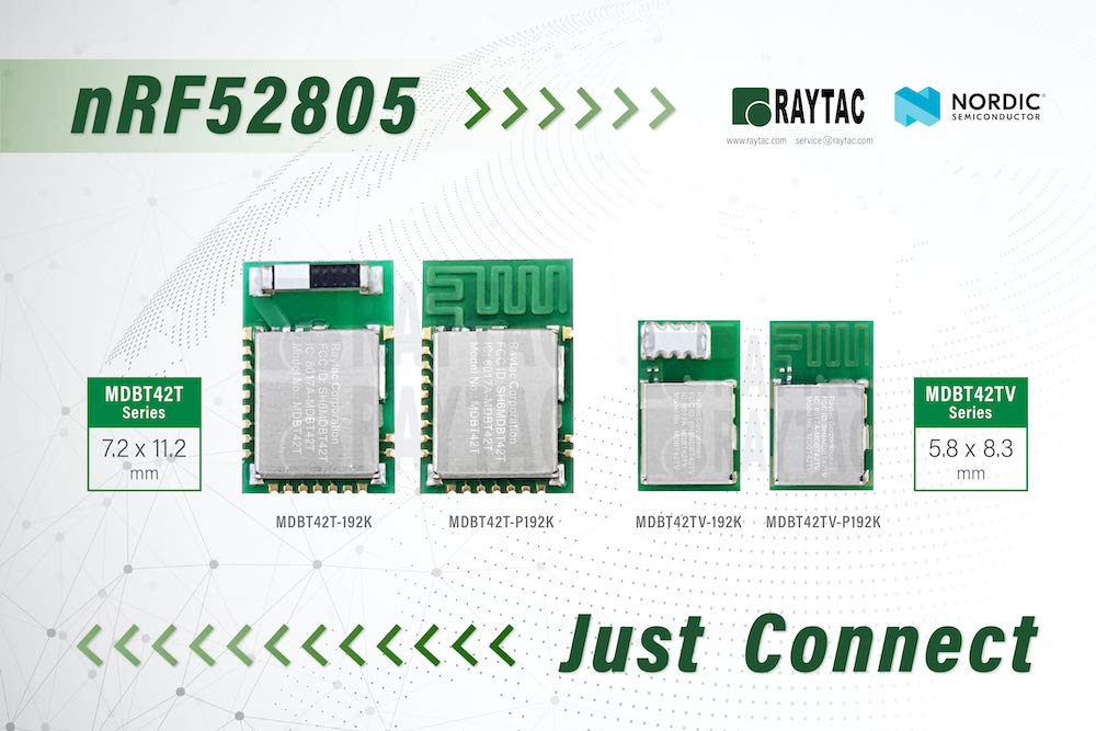 MDBT42T-PAT UART/at Command/NUS/SPP Bluetooth Module Nordic nRF52805 PCB Antenna BT5.2 FCC IC CE Telec KC RCM SRRC