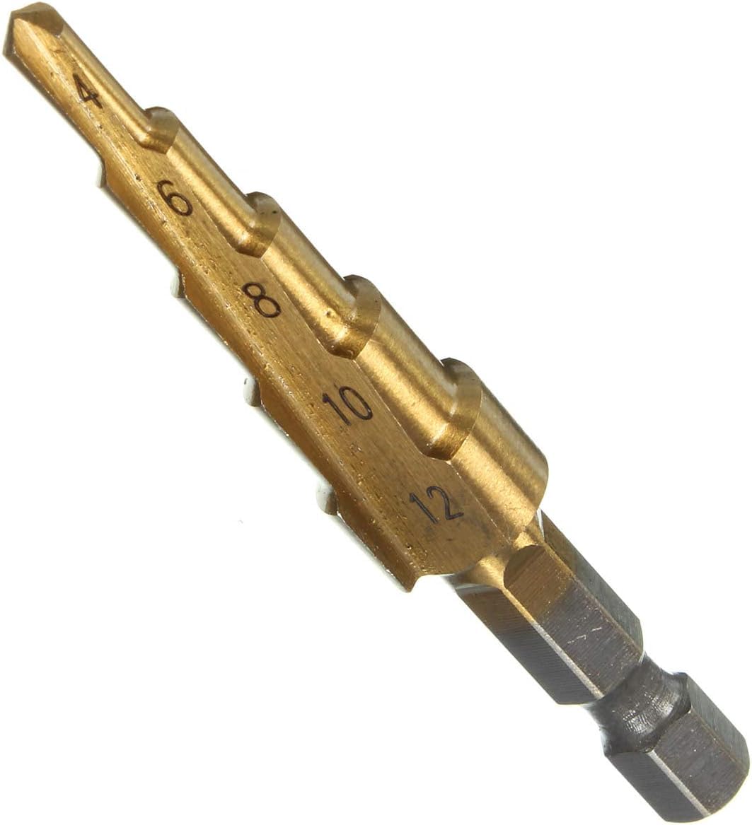 4-12mm 4-20mm 4-32mm HSS Step Drill Bit High Speed Steel Pagoda Drill Bit Hole Cutter (4-32mm)