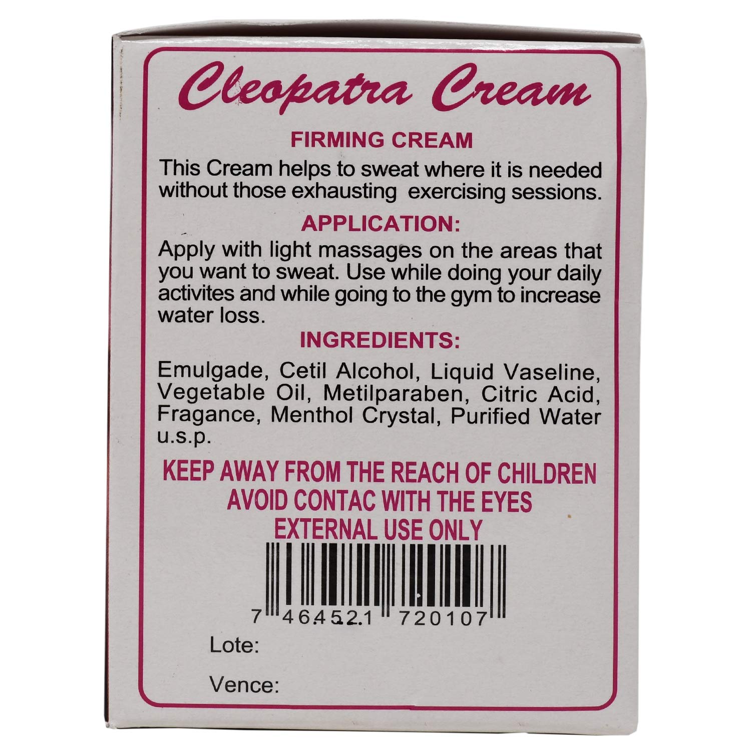 Alopecil CLEOPATRA Firming Cream, 8 Ounce
