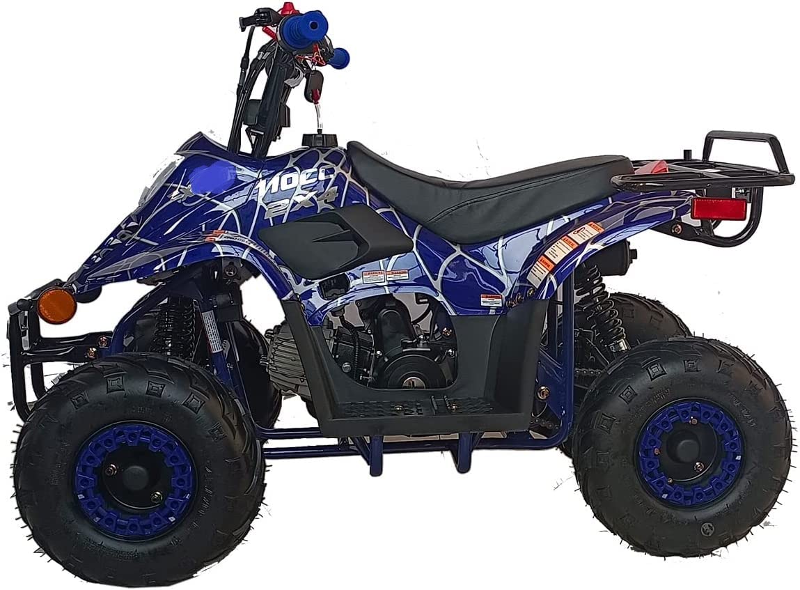 110cc ATV Four Wheelers Fully Automatic 4 Stroke Engine 6 Inch Tires Quads for Kids Spider Black