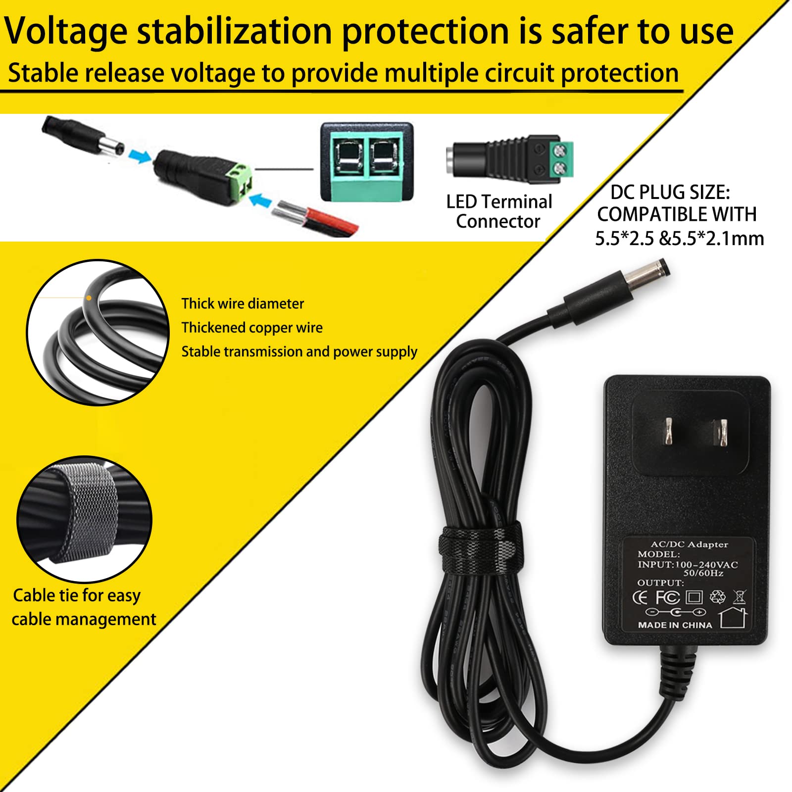 12V 2A Power Supply Charger Adapter