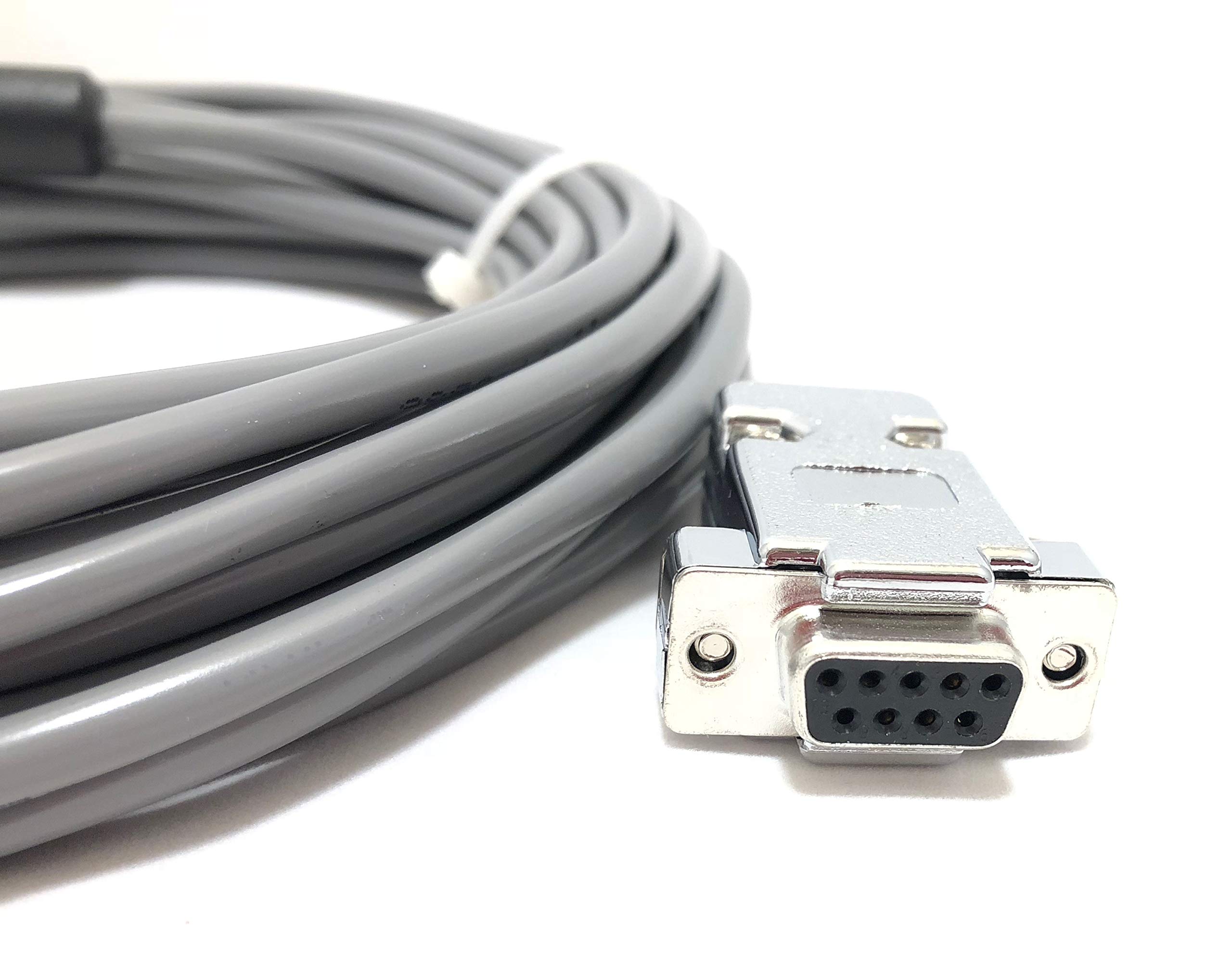50' EVI Control Cable VISCA RS232 Cable for Sony EVI/BRC/SRG Series Cameras (8 Pin Mini Din to 9 Pin D-Sub Serial Computer Connector) - Made in The USA