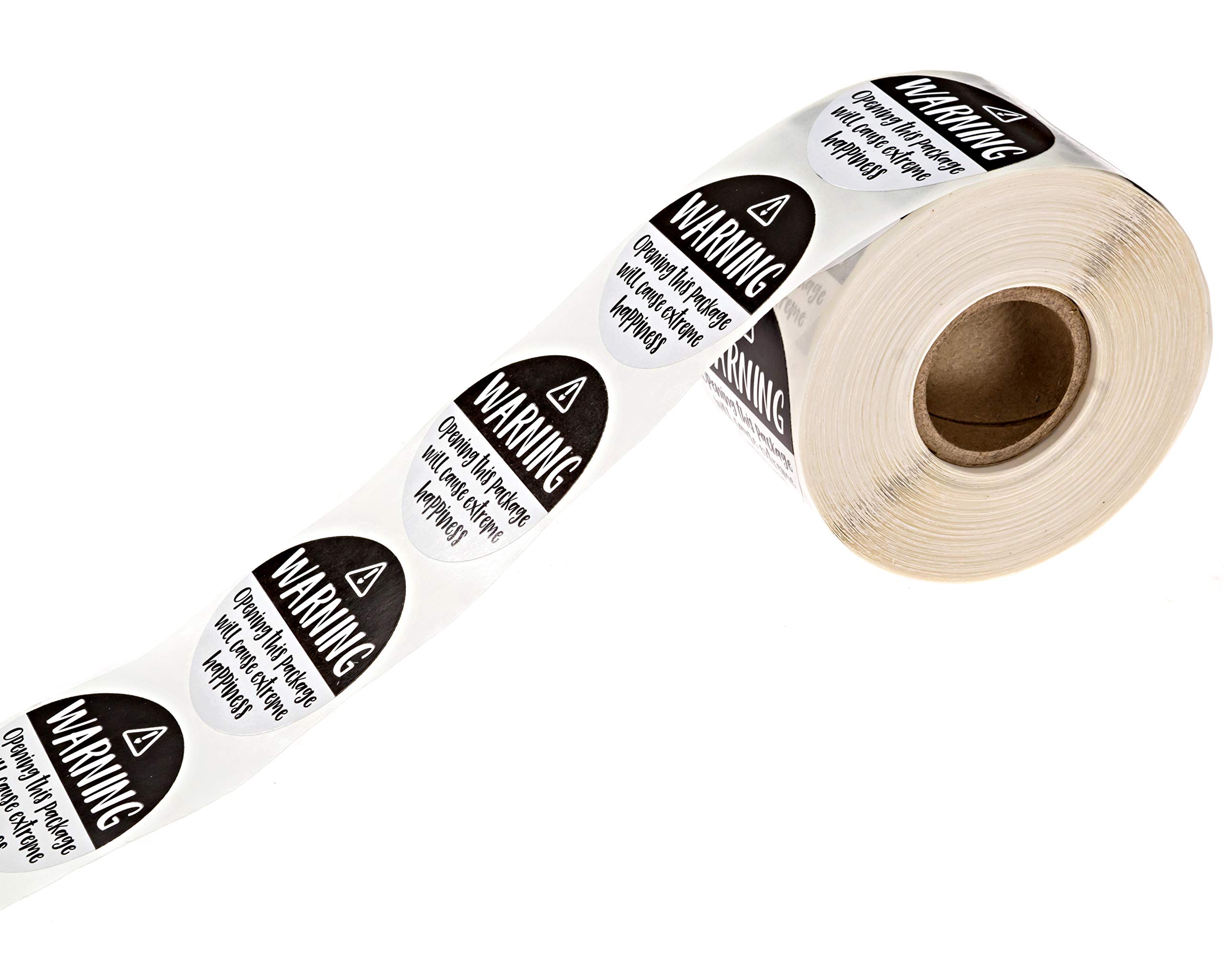 Black and White Adorable Warning Extreme Happiness Labels / 500 Cute Small Business Package Stickers / 1.5" Labels Adorable Happy Mail Envelope Seals/Made in The USA