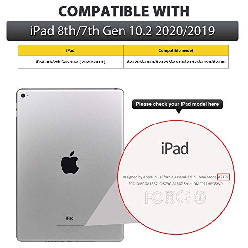 INSSISAIN Case for iPad 9th/8th/7th Generation 2021/2020/2019 10.2 Inch, Multi-Angle Viewing Stand Shell, PU Leather Protective Cover with Auto Sleep for 10.2" iPad 9/iPad 8/iPad 7, Sunflower