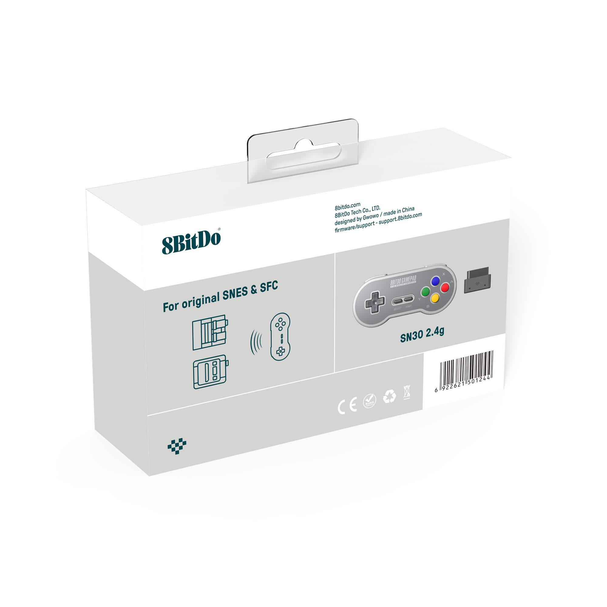 8Bitdo SN30 2.4G Wireless Gamepad for Original SNES/SFC (SF Edition) - Super NES for PC