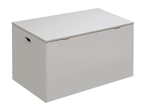 Badger Basket Flat Top Toy Box and Storage Bench for Kids, Playroom Storage, White