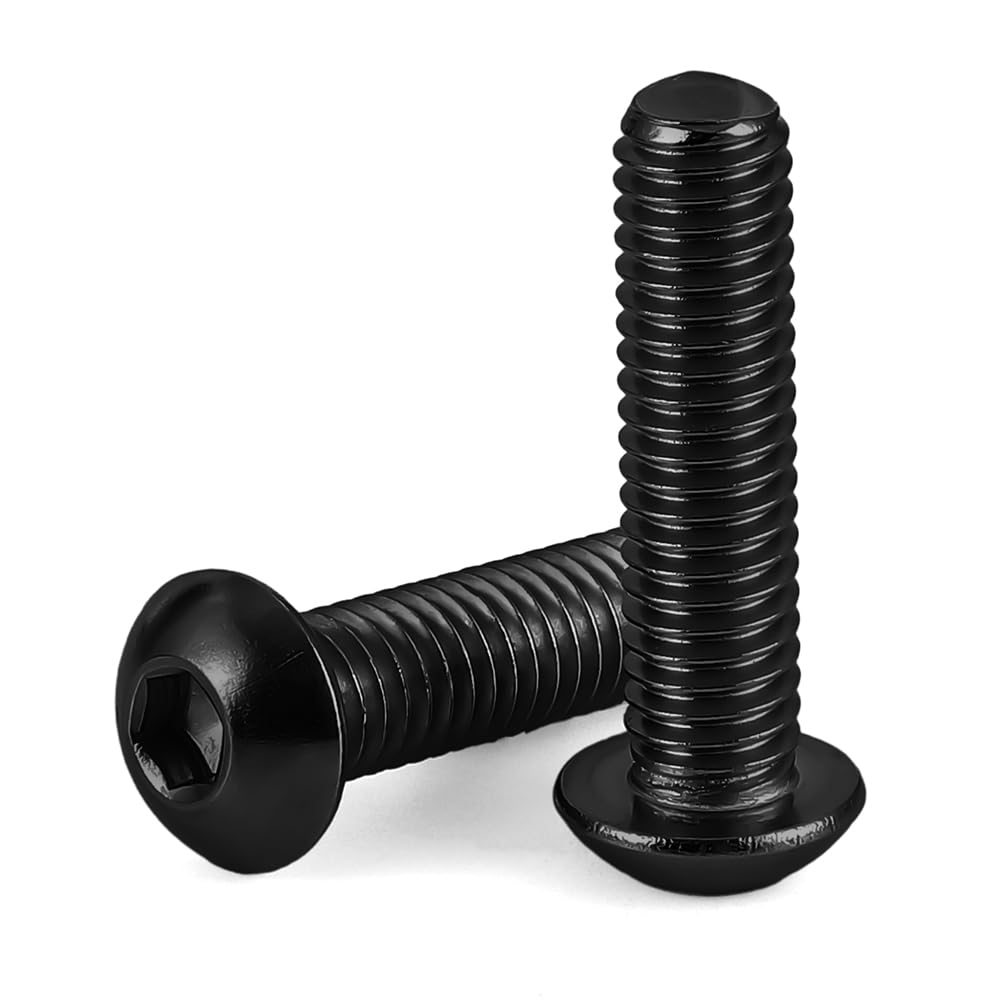5/16-18 x 1" Button Head Socket Cap Screws, Alloy Steel Grade 10.9, Allen Hex Drive, 12 PCS