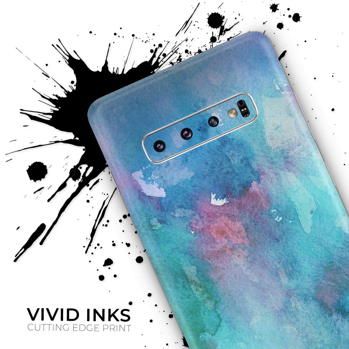 DesignSkinz Bright Absorbed Watercolor Texture Protective Vinyl Decal Wrap Skin Cover Compatible with The Samsung Galaxy S20 (Screen Trim & Back Glass Skin)