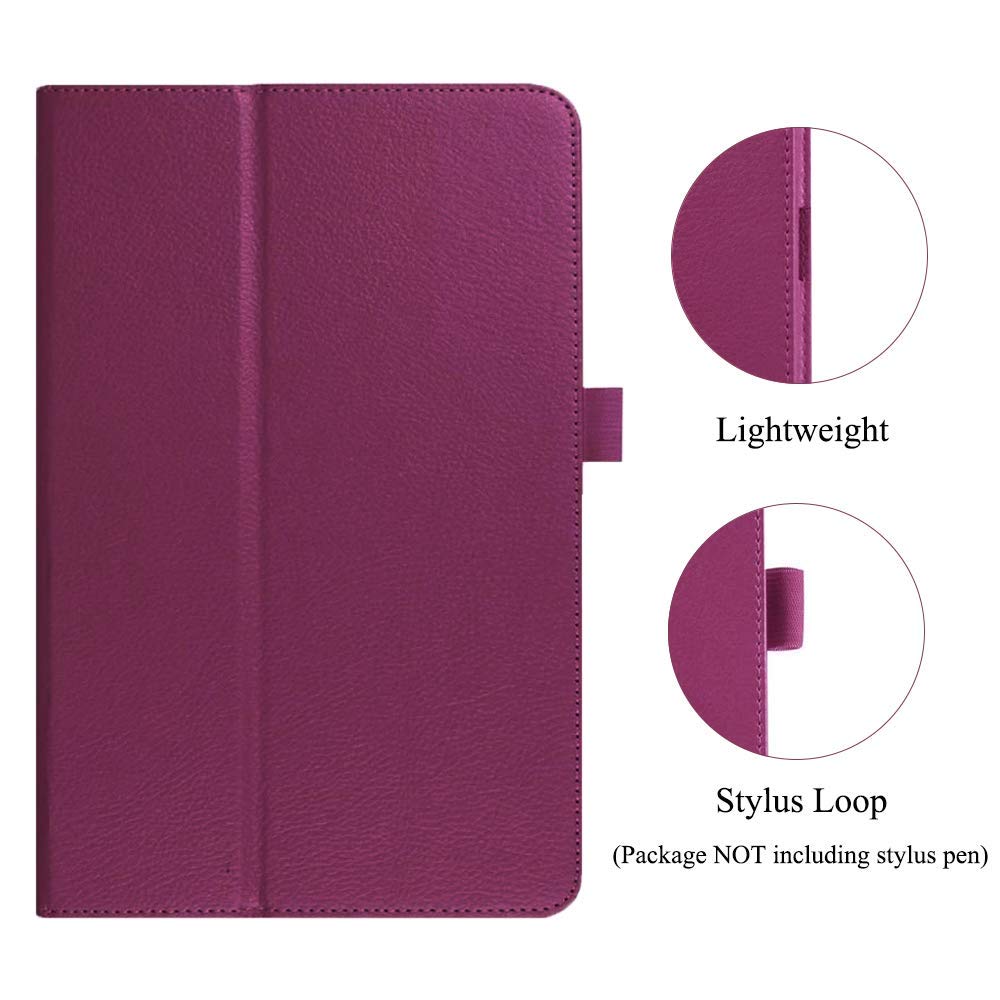 Case for Galaxy Tab A 8.0 2017 Model SM-T380, EKVINOR PU Leather Folio Case Stand Cover for Samsung Galaxy Tab A 8.0 Inch 2017 Release (SM-T380/SM-T385) - Purple