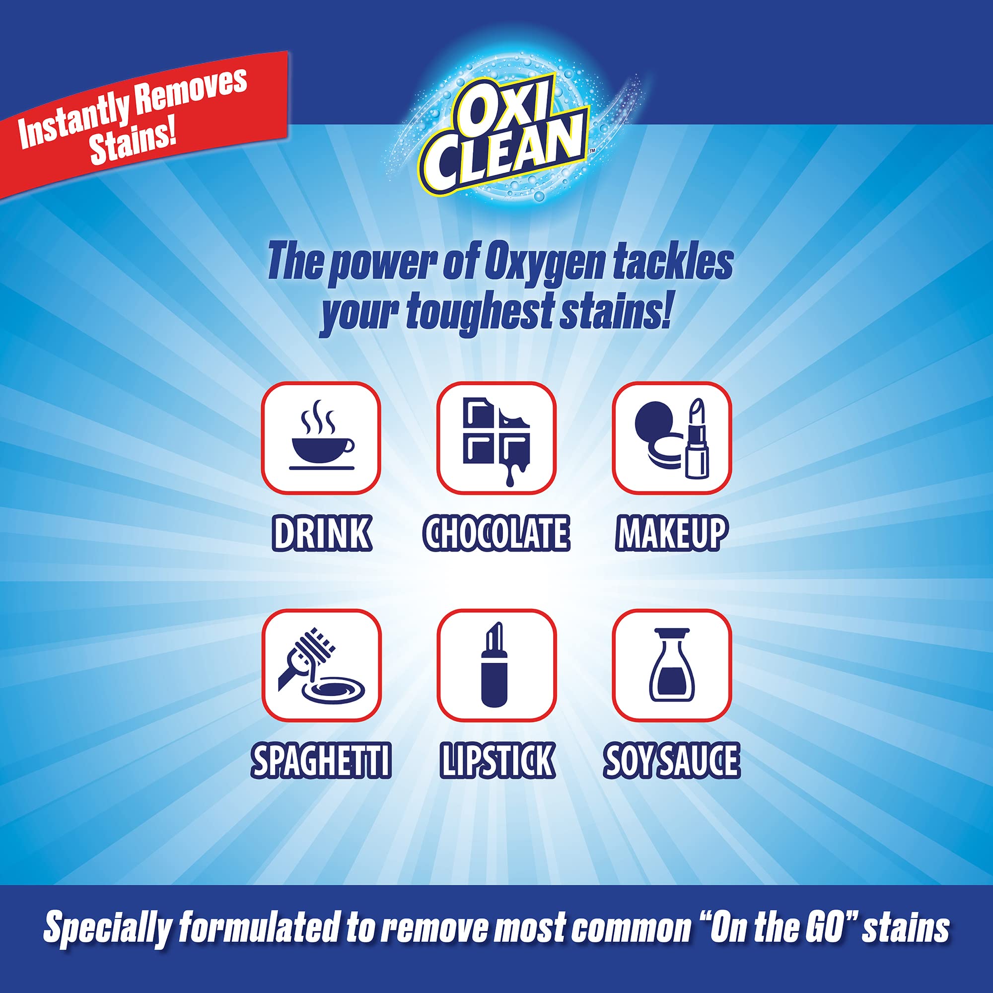 OxiClean On The Go Stain Remover Pen for Clothes and Fabric, Instant Stain Removal Stick, Pack of 3