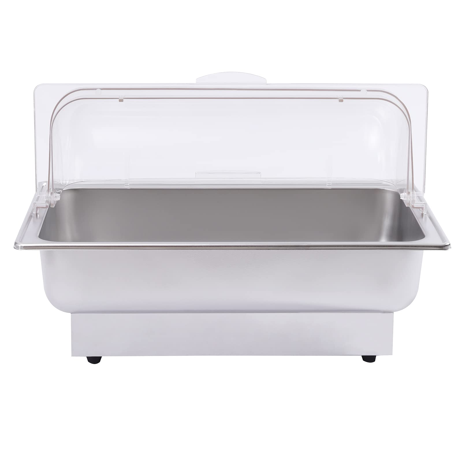 14L/14QT Electric Chafing Dish Set Stainless Steel Anti-Dry Buffet Warmers Temperature Adjustable with Roll Lid Chafing Dish Buffet Set 600W for Catering