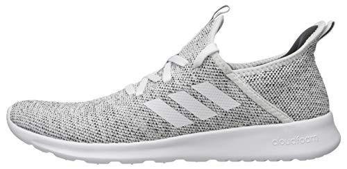 adidas Women's Cloudfoam Pure Running Shoe, White/White/Black, 5