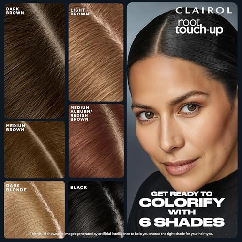 Clairol Root Touch-Up Semi-Permanent Hair Color Blending Gel, 6 Light Brown, Pack of 1
