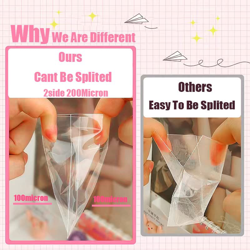 8pack Kpop Photocard Sleeves Protector 56x88mm 100 Micron Clear Card Sleeves Perfect fit Kpop Standard Size Compatible for Korean Idol Twice BTS Seventeen APINK April Blackpink