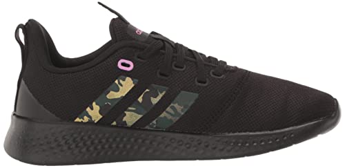 adidas Women's Puremotion Running Shoe, Core Black/Green Oxide/Pulse Lilac, 10