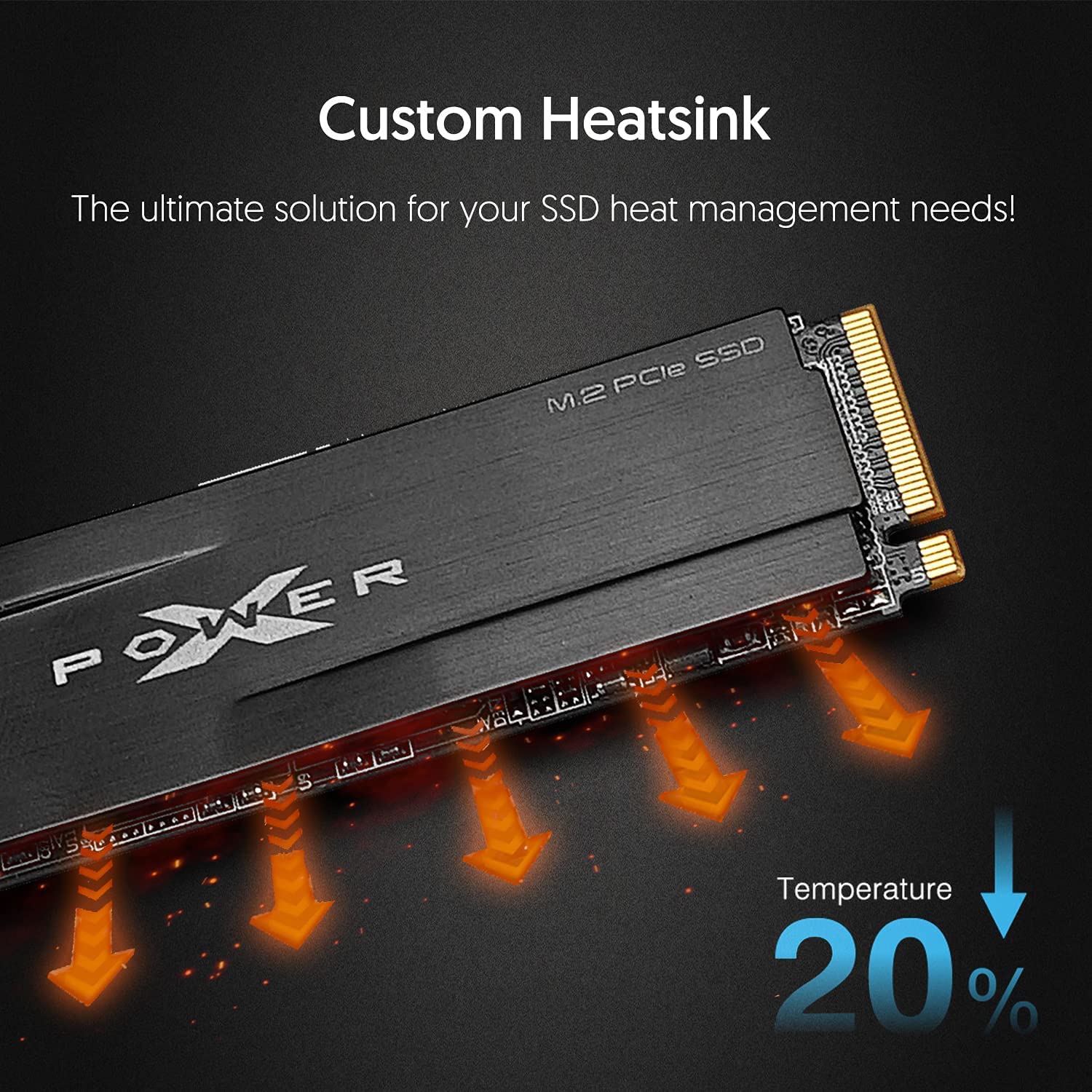 Silicon Power 2TB NVMe M.2 PCIe Gen3x4 2280 TLC R/W up to 3,400/3,000MB/s SSD (SP002TBP34XD8005)